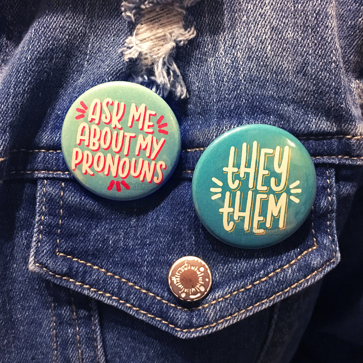 Pronoun Buttons – Catmint Studios
