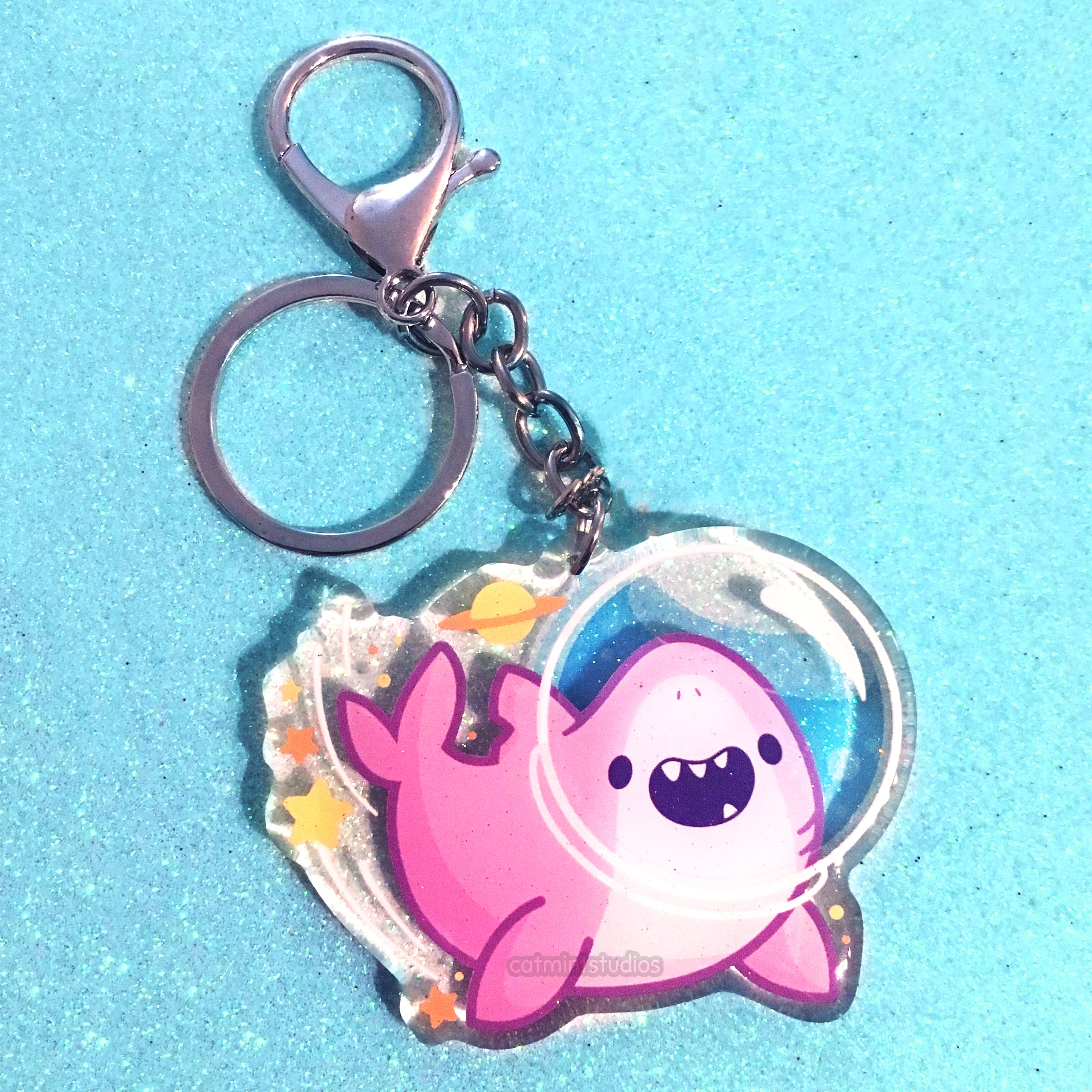 Space Shark Keychains – Catmint Studios